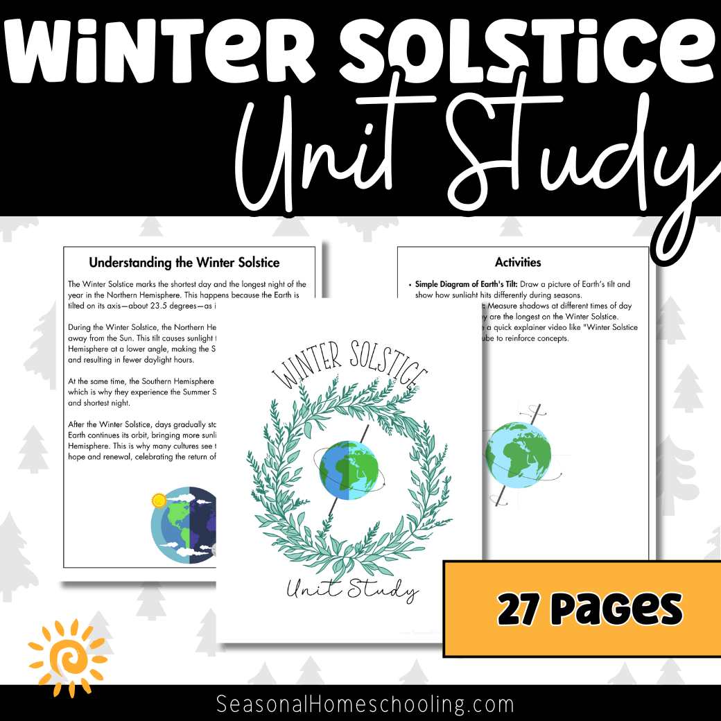 Winter Solstice Unit Study | Grades 3–5 Science, History, Literacy | Homeschool Resource Co.