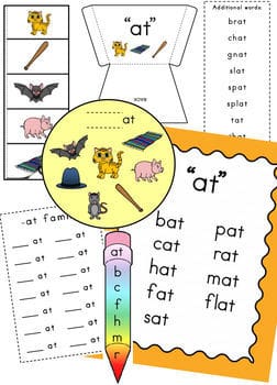 CVC -at Word family | Interactive Phonics | Homeschool Resource Co.