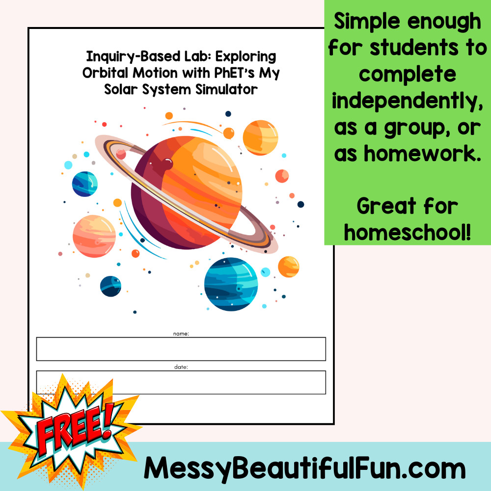 Free Science Inquiry Lab Experiment: Phet Solar System Simulation ...